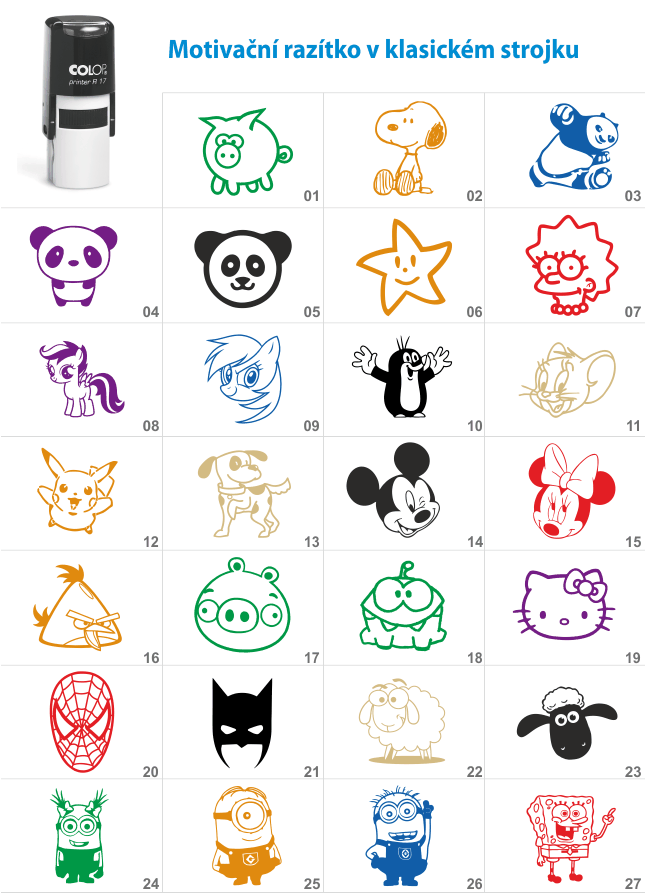 Motivační razítka, razítka pro učitele • obchodRAZÍTEK.cz